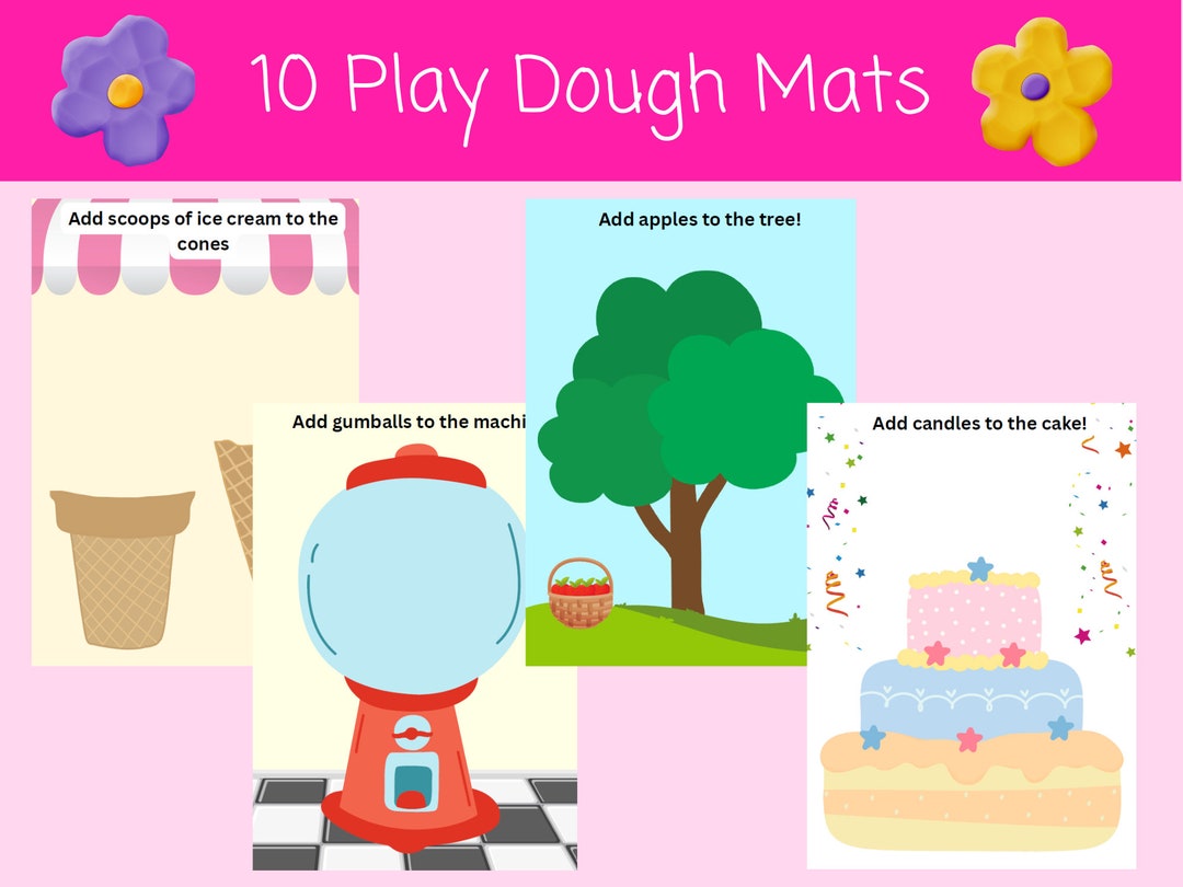 10 Play Dough Mats Printable Play Doh Clay Modelling - Etsy