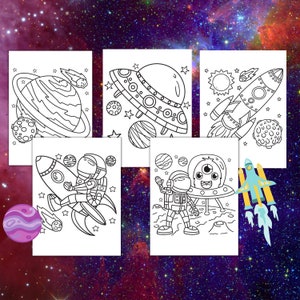 20 Space Coloring Pages Outer Space Science Planet Astronomy Solar ...