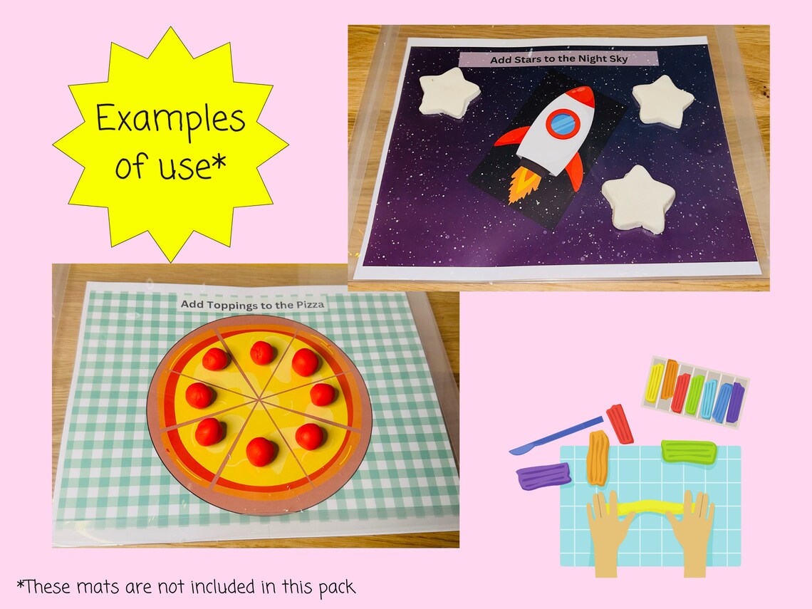 10 Play Dough Mats Printable Play Doh Clay Modelling - Etsy