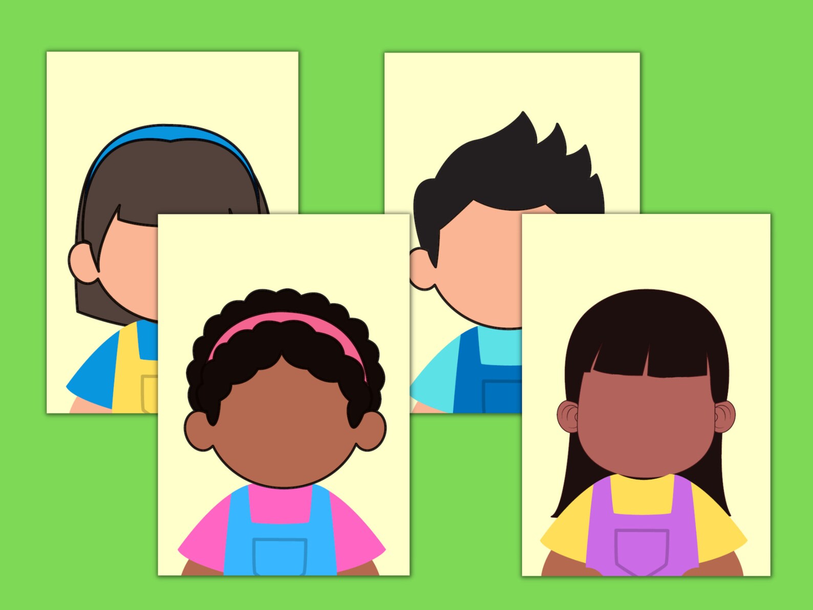 12 Blank Face Play Dough Mats Printable - Etsy