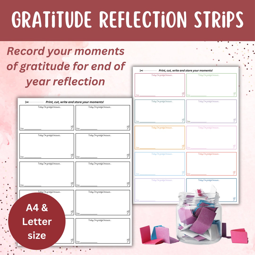 Gratitude Notes, Reflection Prompts, Yearly Reflection, Journaling ...