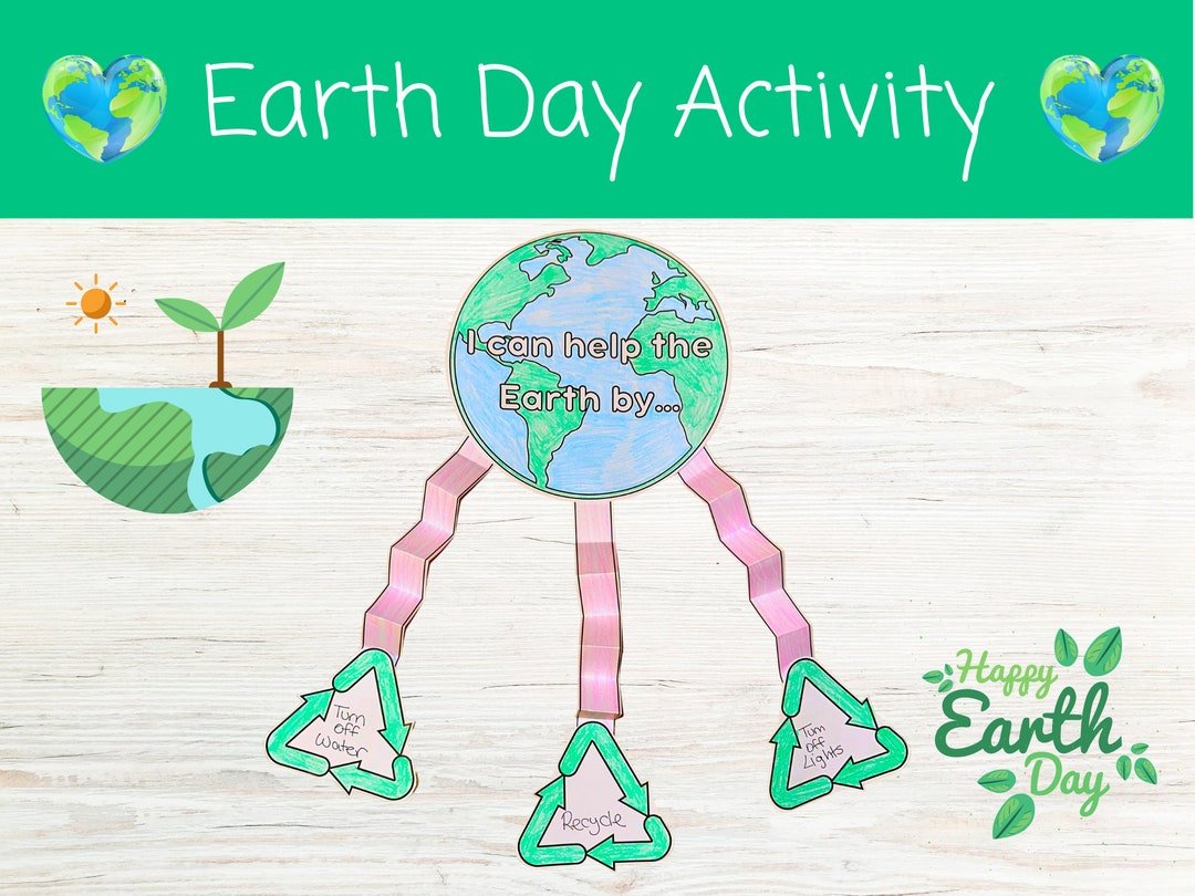 Earth Day Activity I Can Help the Earth Printable Craft - Etsy