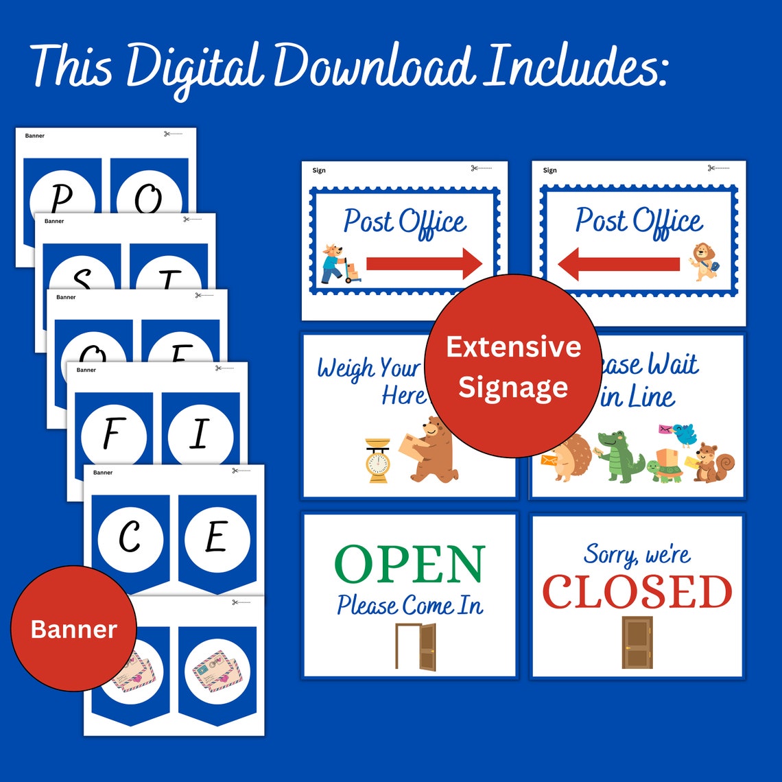 Post Office Bundle Kit | Printable | Dramatic Play | Make Believe ...