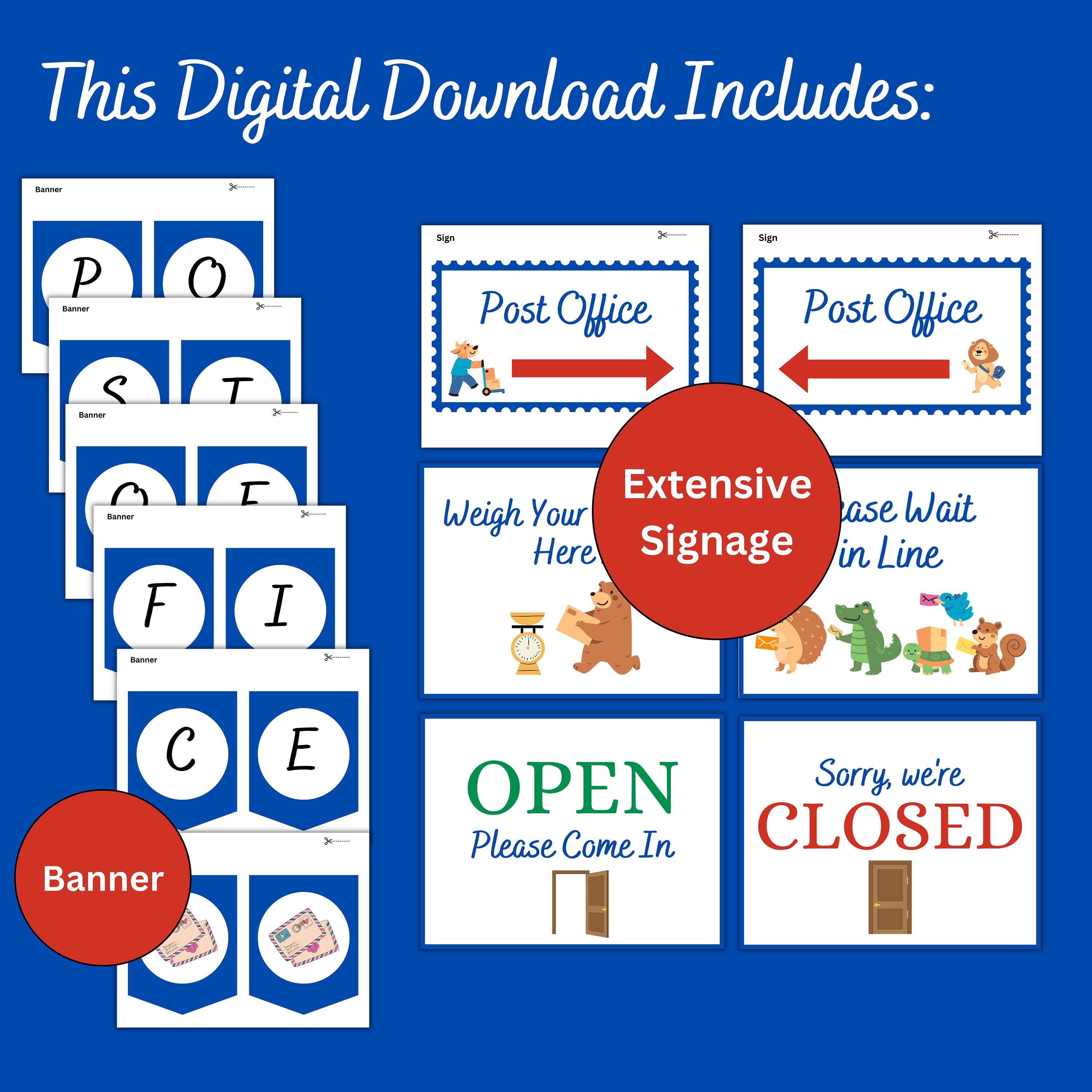 Post Office Bundle Kit | Printable | Dramatic Play | Make Believe ...