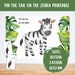 Pin the Tail on the Zebra | Birthday Party Game | Jungle Theme Party ...