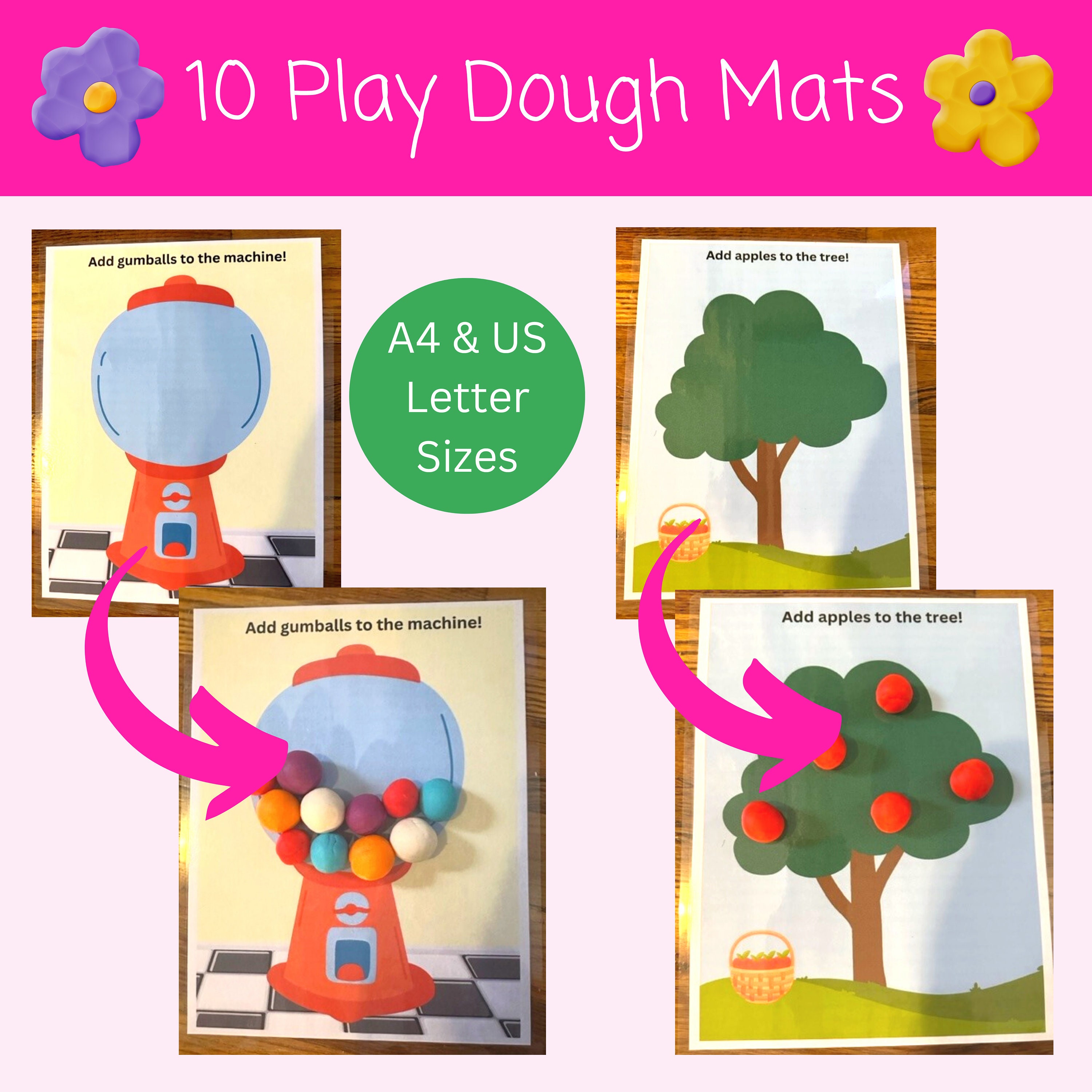 10 Play Dough Mats | Printable | Play Doh | Clay | Modelling | Creative ...