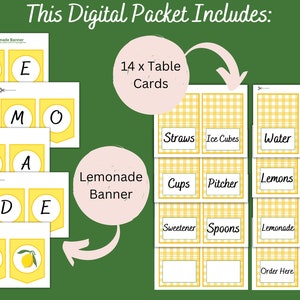 Lemonade Stand Bundle Kit Printable Customize Personalize - Etsy