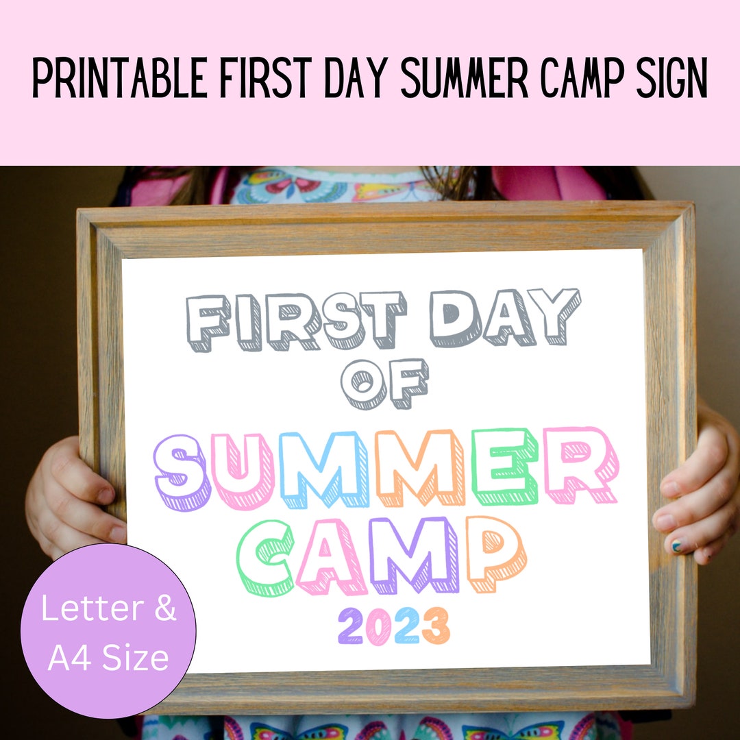 First Day of Summer Camp Sign Printable Summer Camp Sign - Etsy UK