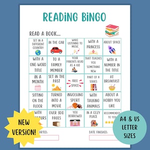 Reading Bingo 2, Printable, Reading List, Book Checklist, Kids Reading ...