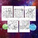 20 Space Coloring Pages Outer Space Science Planet Astronomy Solar ...