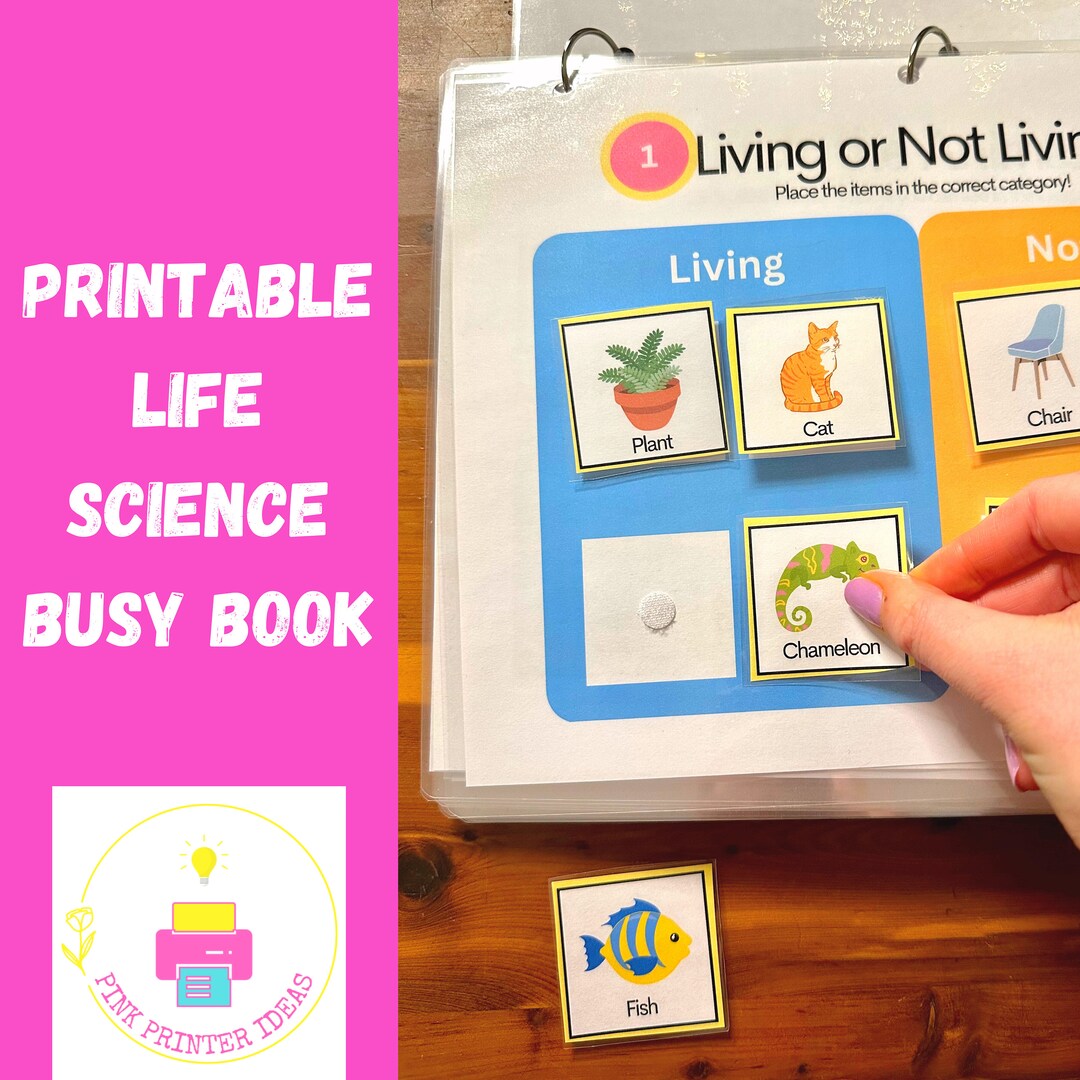 Life Sciences Busy Book Printable Preschool Kindergarten Homeschool ...