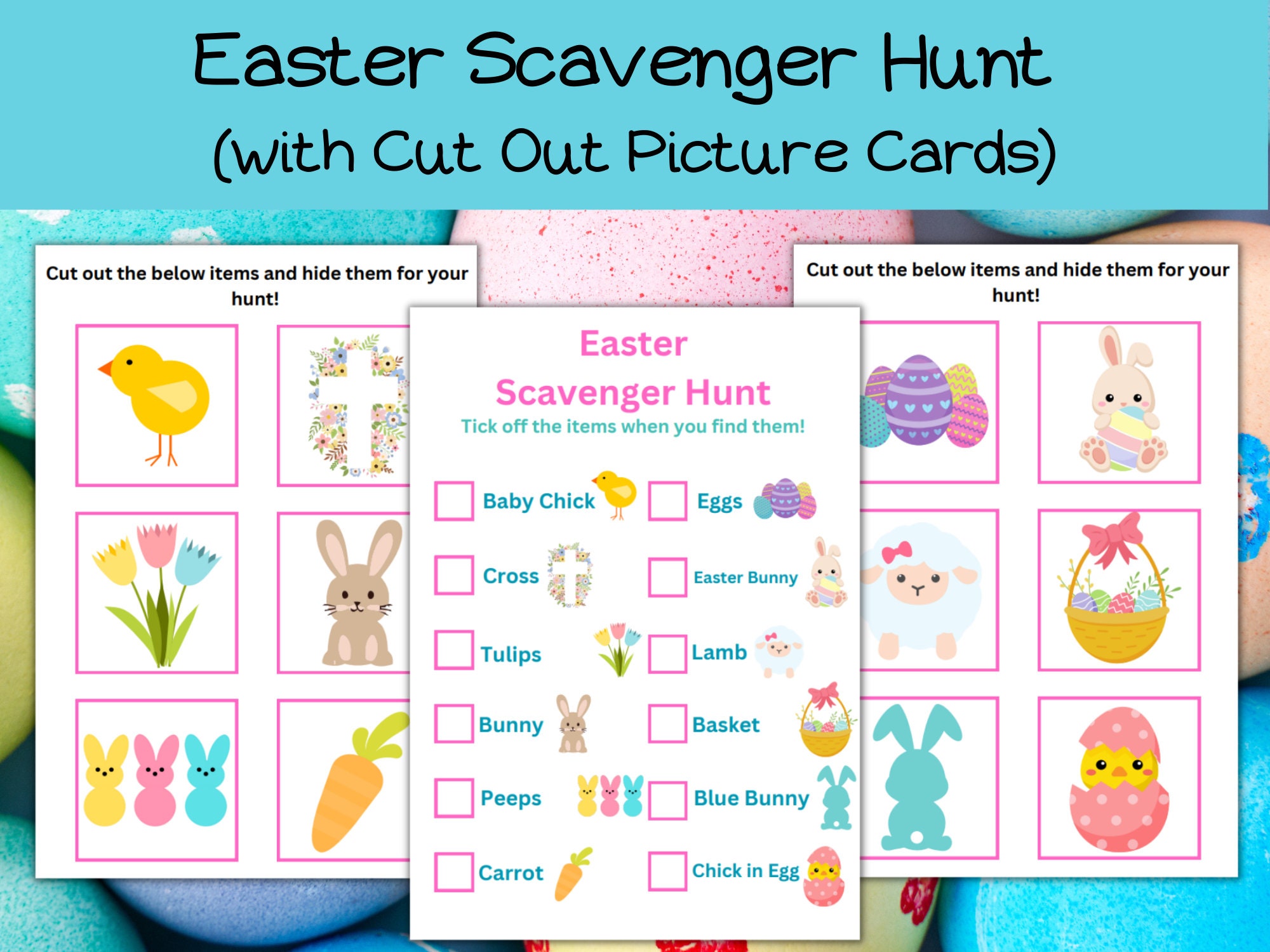 Easter Scavenger Hunt Printable Picture Card Instant Download Spring ...