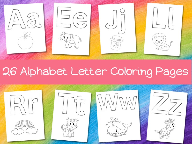 Alphabet Coloring Pages A to Z Little Hands Printable - Etsy