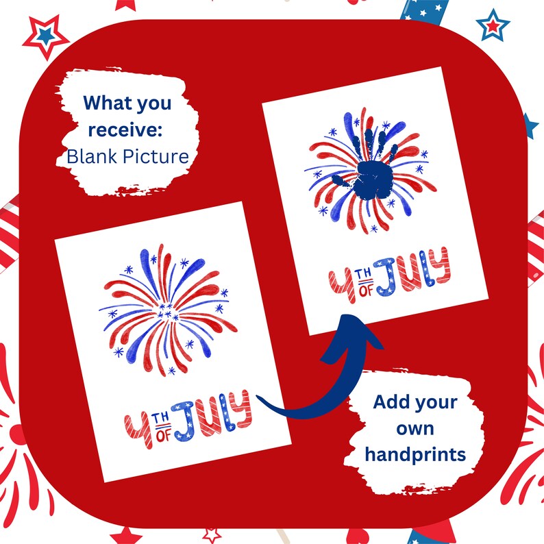 Fourth of July Firework Handprint Art | Handprint Craft | Independence ...