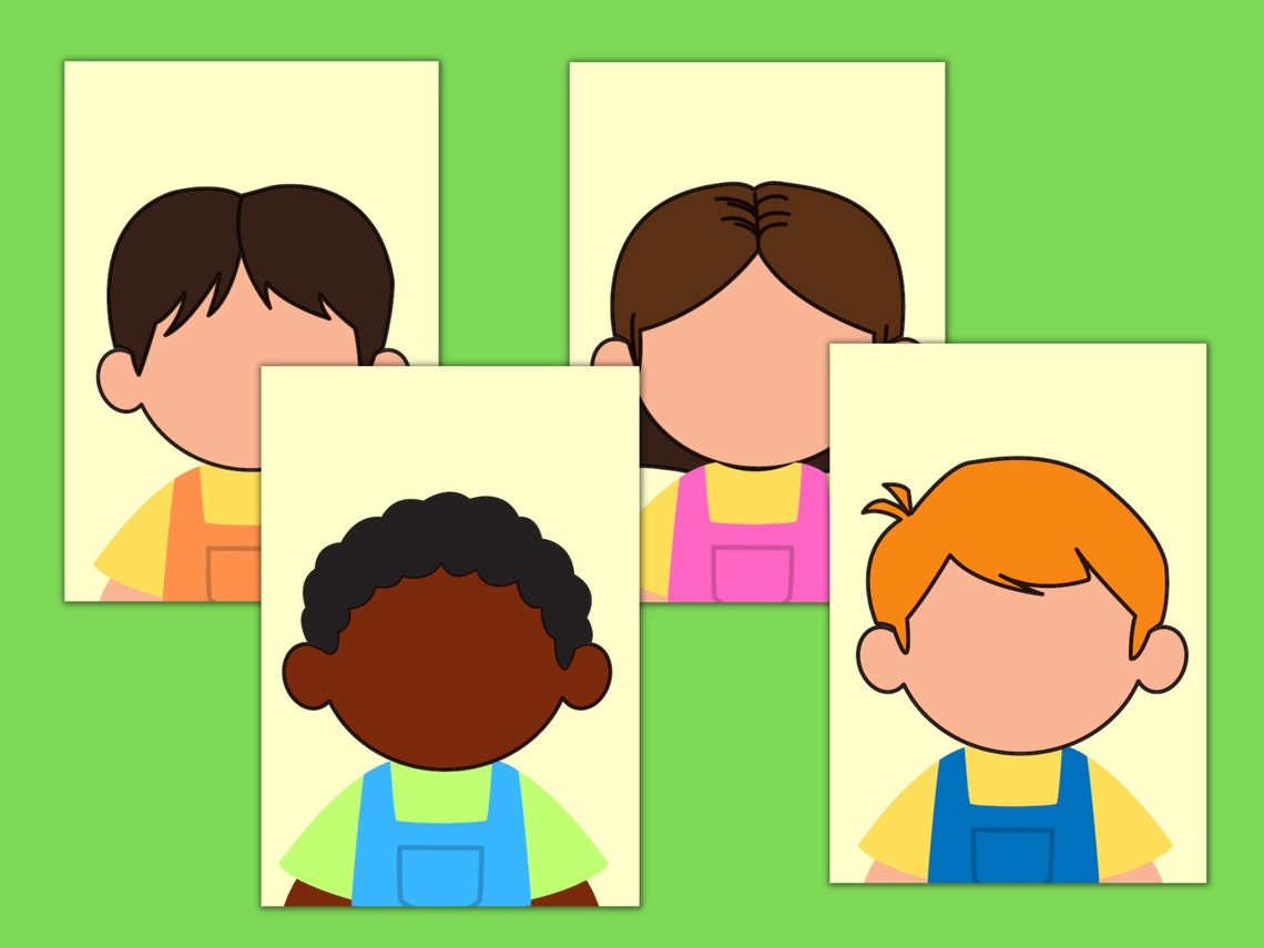 12 Blank Face Play Dough Mats Printable - Etsy