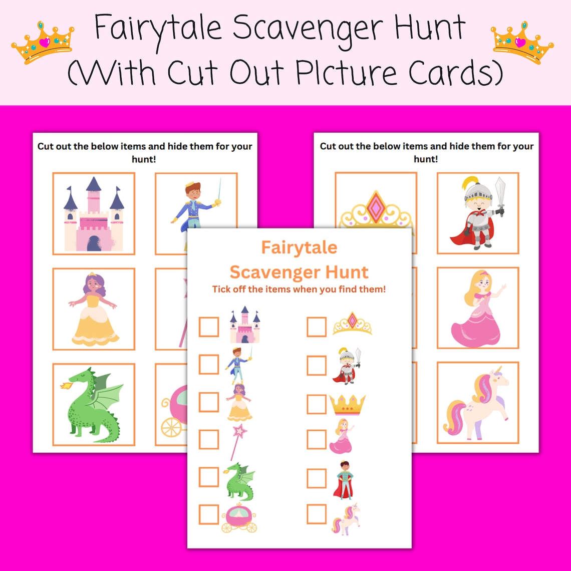 Fairytale Scavenger Hunt | Picture Cards | Fairytale | Fantasy ...