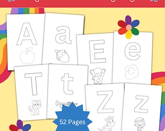 Preschool Coloring Pages Homeschool Printable Alphabet - Etsy