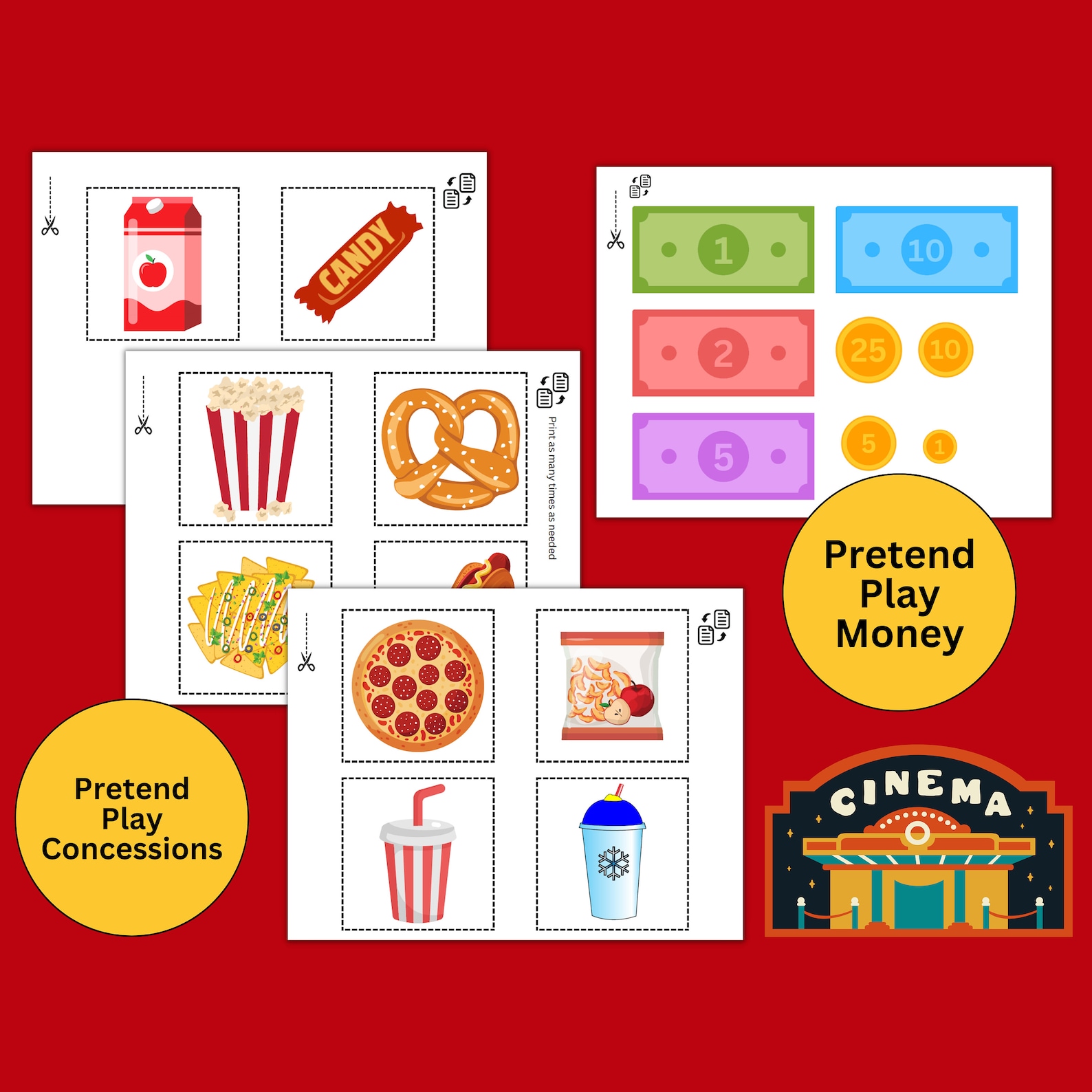 Movie Theatre Pretend Play, Movie Theater, Cinema, Film, Dramatic Play ...