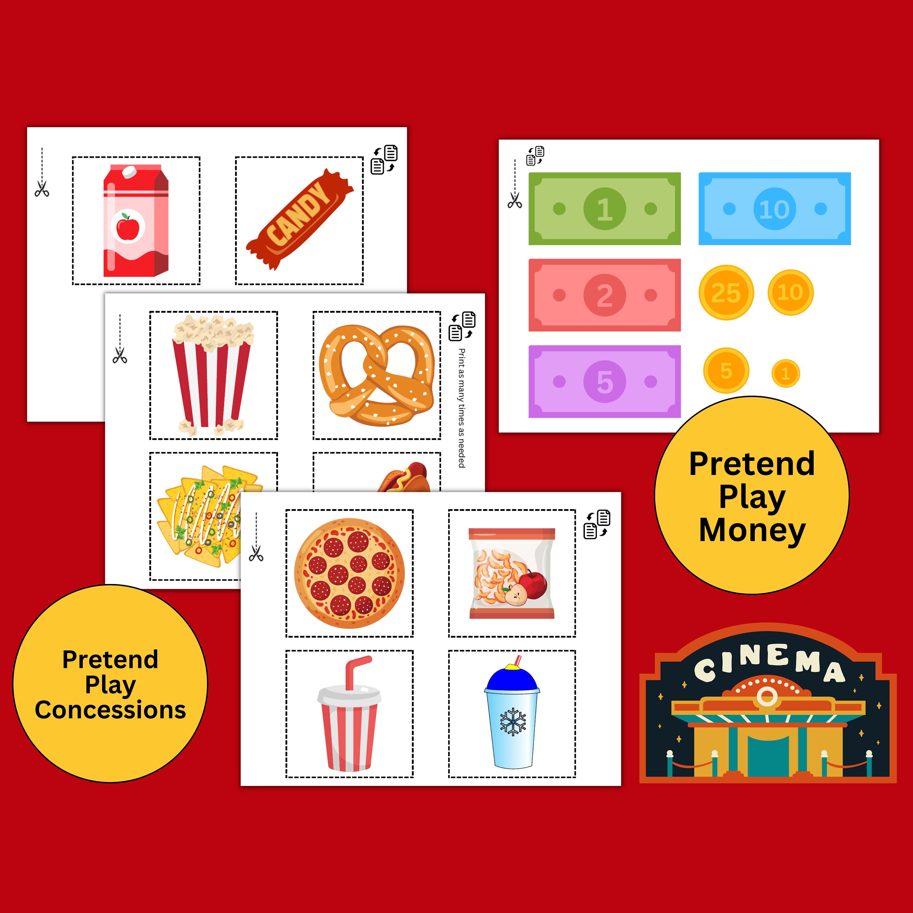 Movie Theatre Pretend Play, Movie Theater, Cinema, Film, Dramatic Play ...