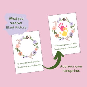 Mother's Day Flower Handprint Craft Art, DIY Gift, Keepsake, Toddler ...