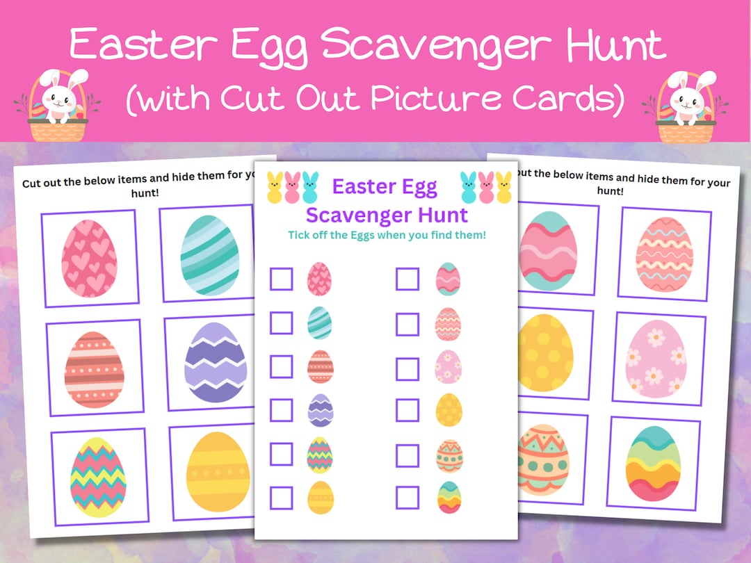 Easter Egg Hunt | Printable Scavenger Hunt | - Etsy