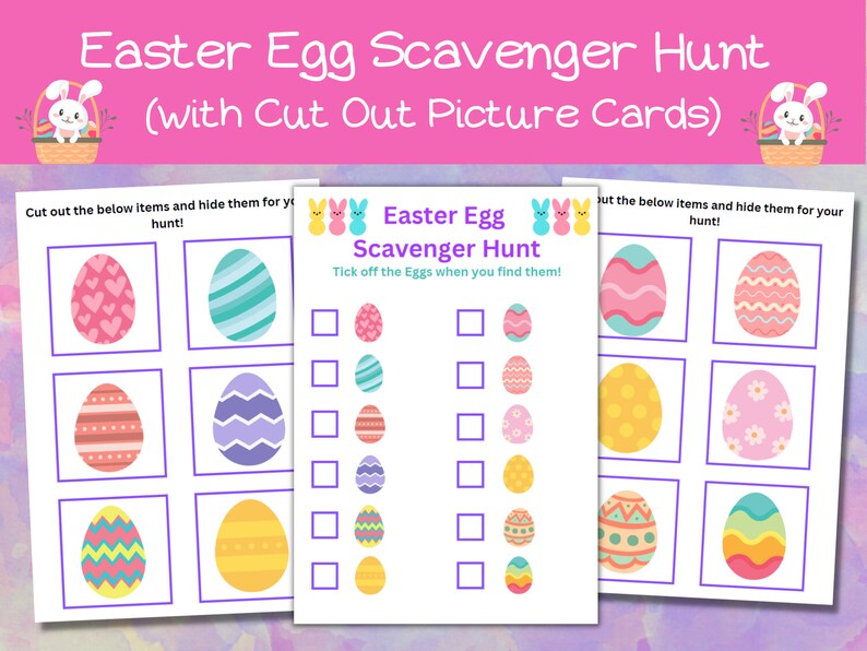 Easter Egg Hunt | Printable Scavenger Hunt | - Etsy