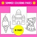 10 Summer Coloring Pages Printable Kindergarten Pre K Instant Download ...