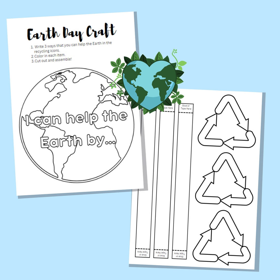 Earth Day Activity I Can Help the Earth Printable Craft Educational ...