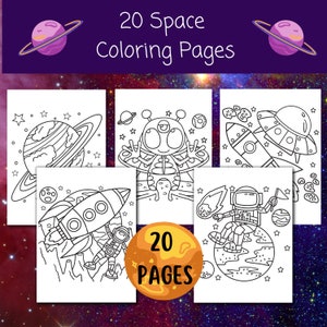 20 Space Coloring Pages Outer Space Science Planet Astronomy Solar ...
