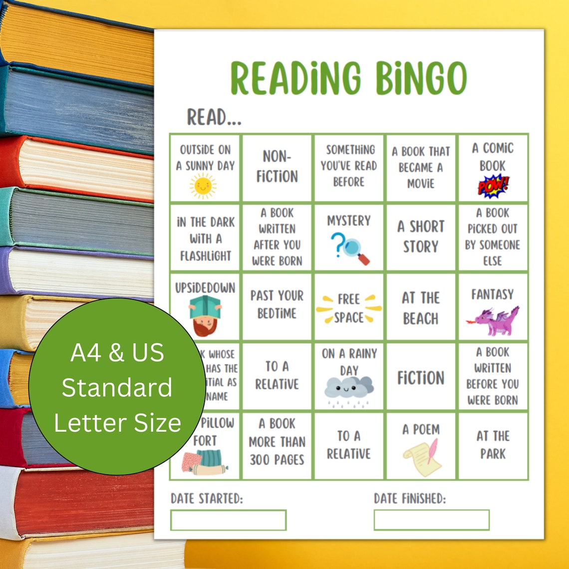 Reading Bingo | Printable | Reading List | Book Checklist | Summer ...