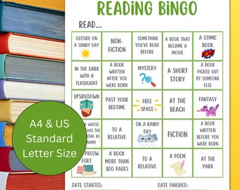 Summer Reading Bingo Challenge Printable Summer Reading - Etsy