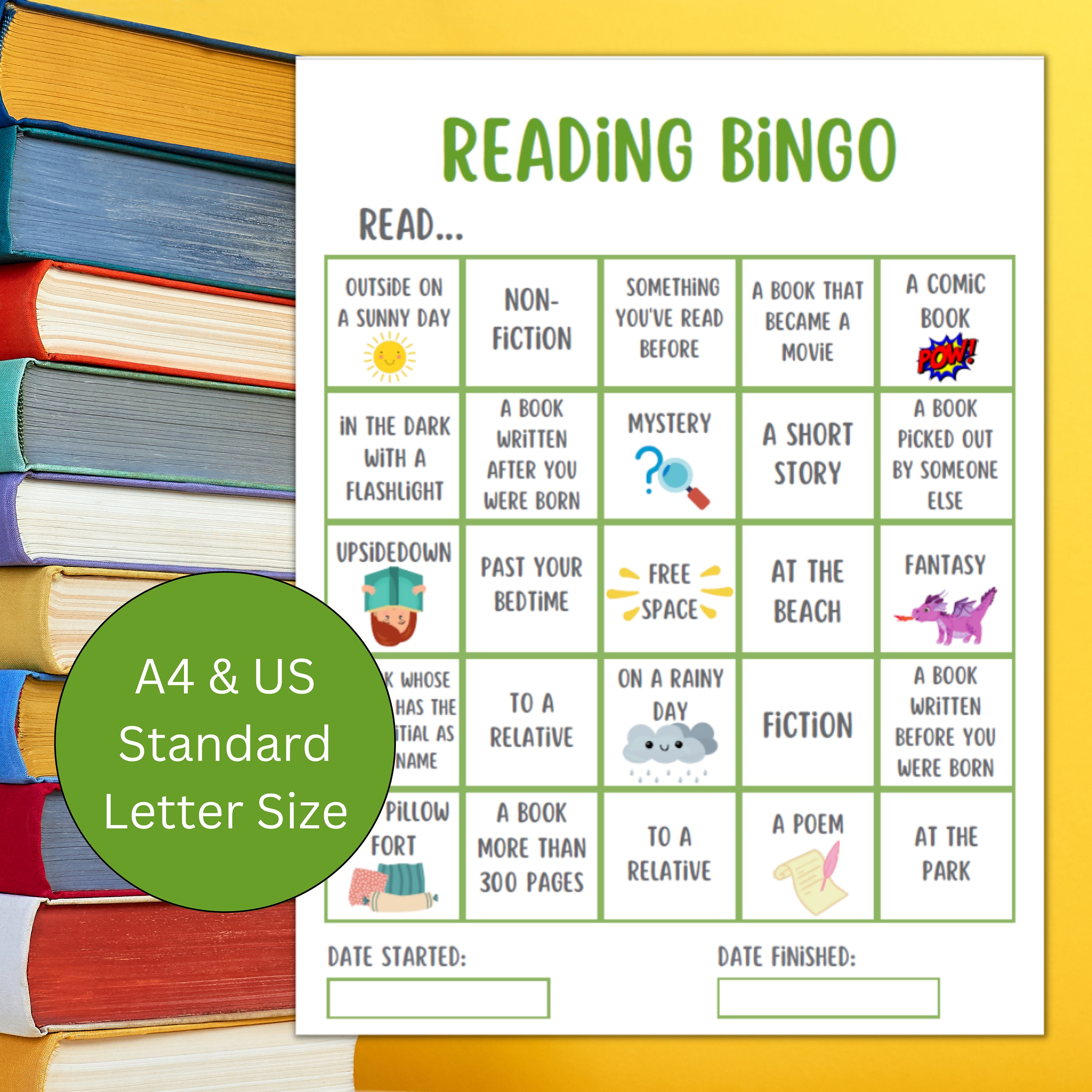 Reading Bingo | Printable | Reading List | Book Checklist | Summer ...