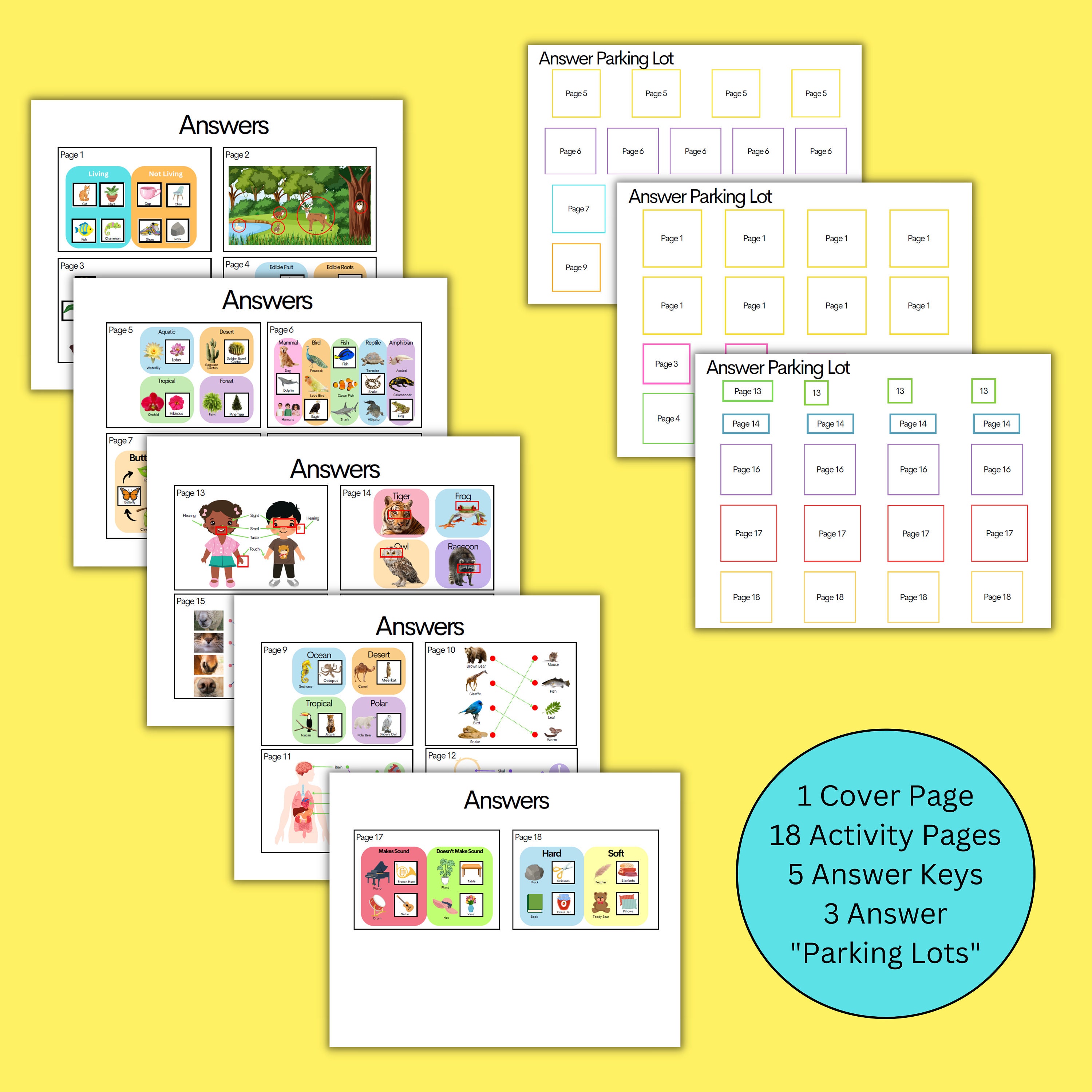 Life Sciences Busy Book Printable Preschool Kindergarten Homeschool ...