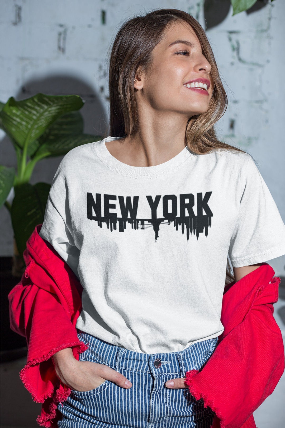 New York Skyline Drip T-shirt, New York Shirt, Drip Shirt, Gift for Men ...