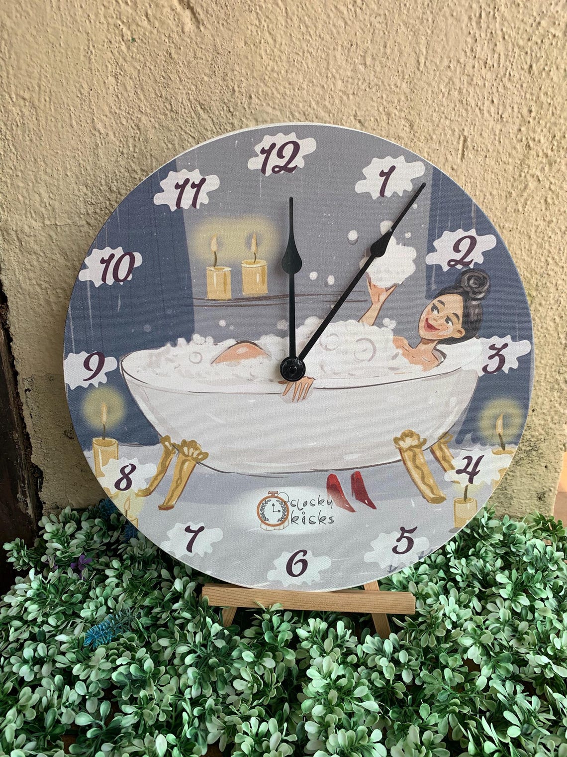 Bubbles and Bliss Clock - Etsy