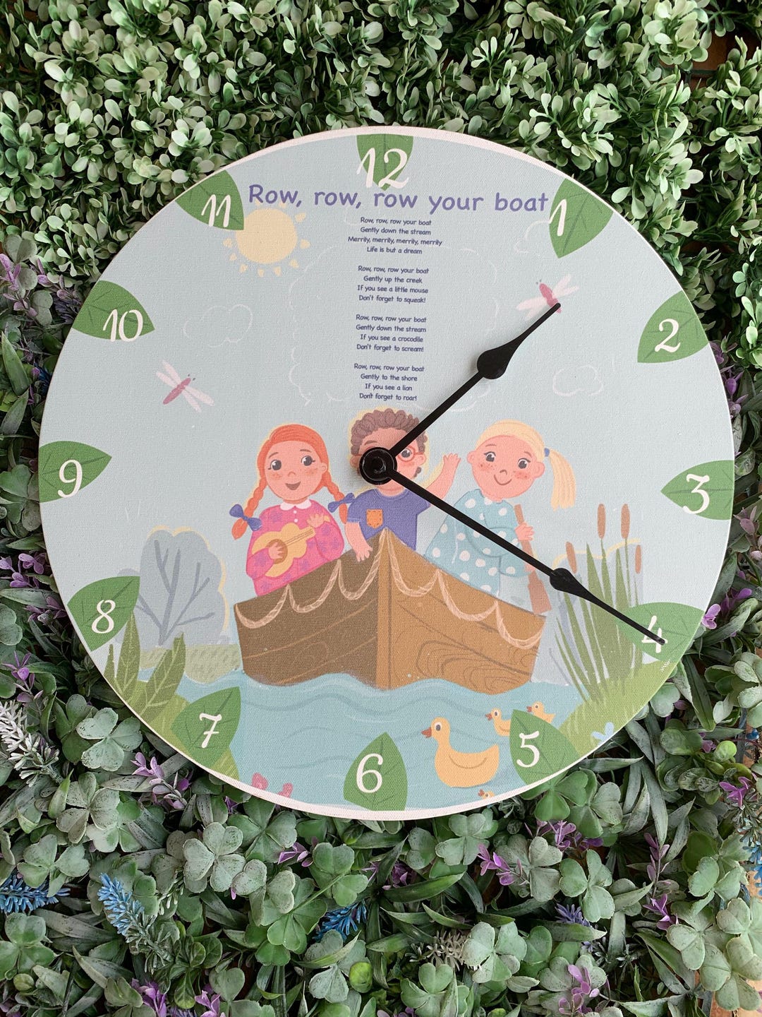 Row Row Row Your Boat Clock - Etsy