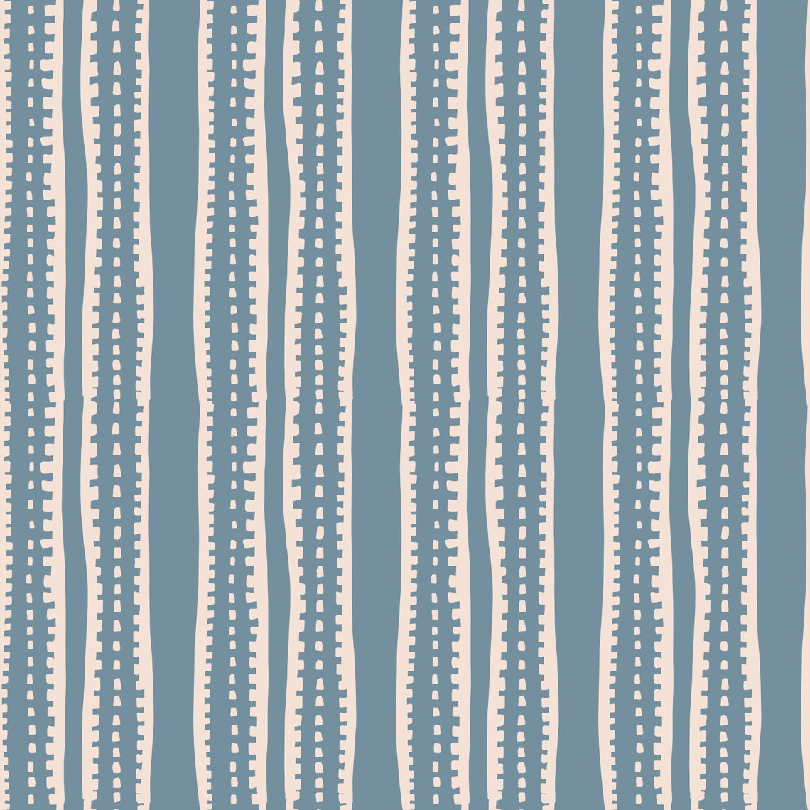 Narrow Road Fabric Boho-style Fabric With Wavy Striped - Etsy