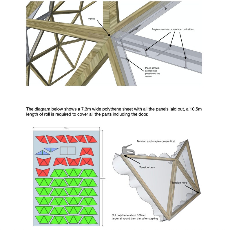 GD18 Geodesic Domes Plans 16ft (imperial Measurements) - Etsy