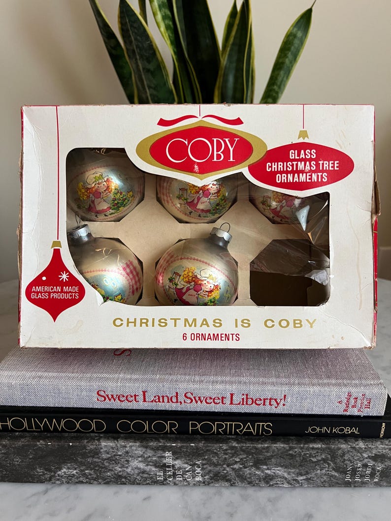 Vintage 1976 Coby Pocket Pal Glass Christmas Tree Ornaments 5 in the ...