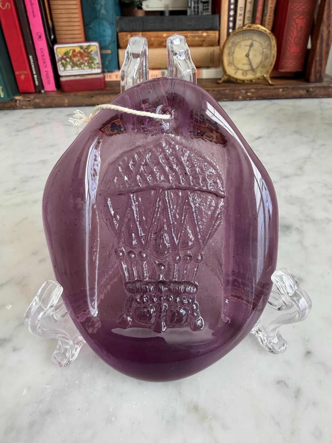 Vintage Blenko Amethyst Glass Suncatcher – Hot Air Balloon Window ...