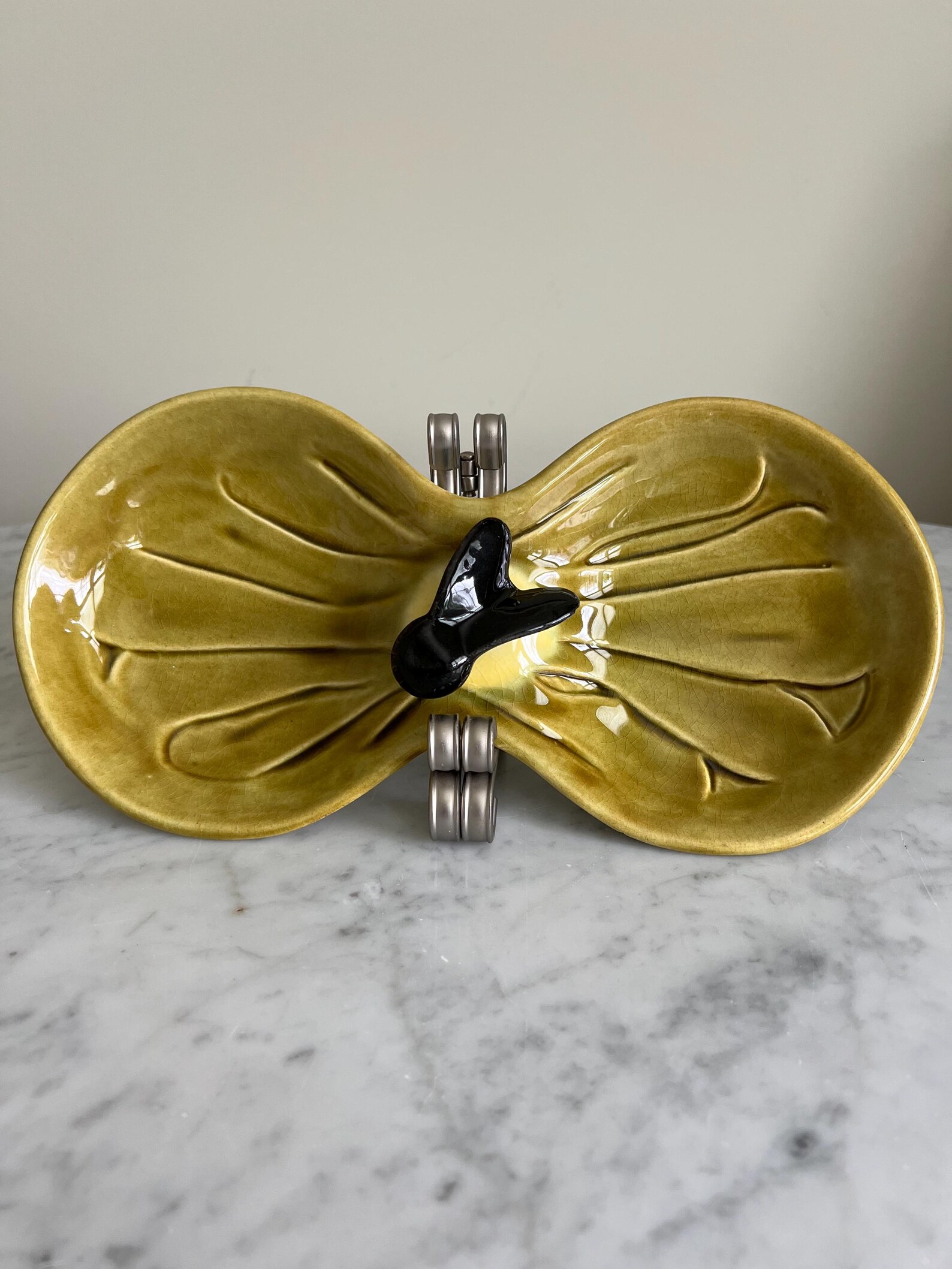 RARE This is a Mid-century Modern Ceramic fly Snack or Relish Dish Made ...