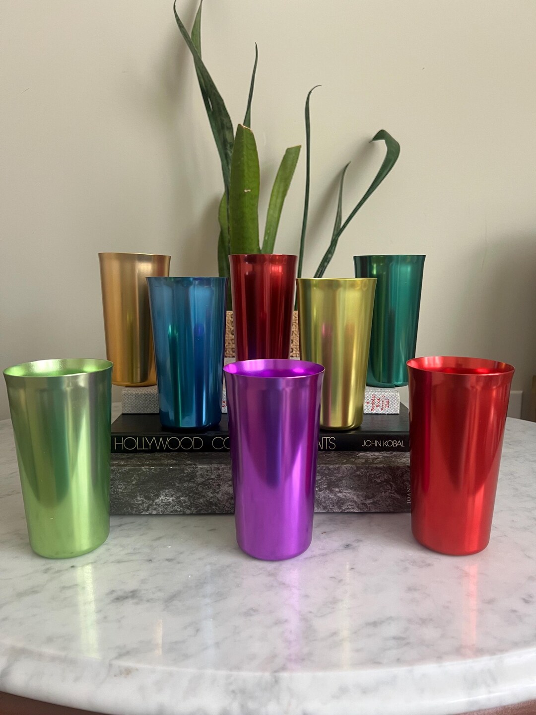 Vintage Set of 8 1950s/60s Color Craft Anodized Aluminum Cups Like New ...