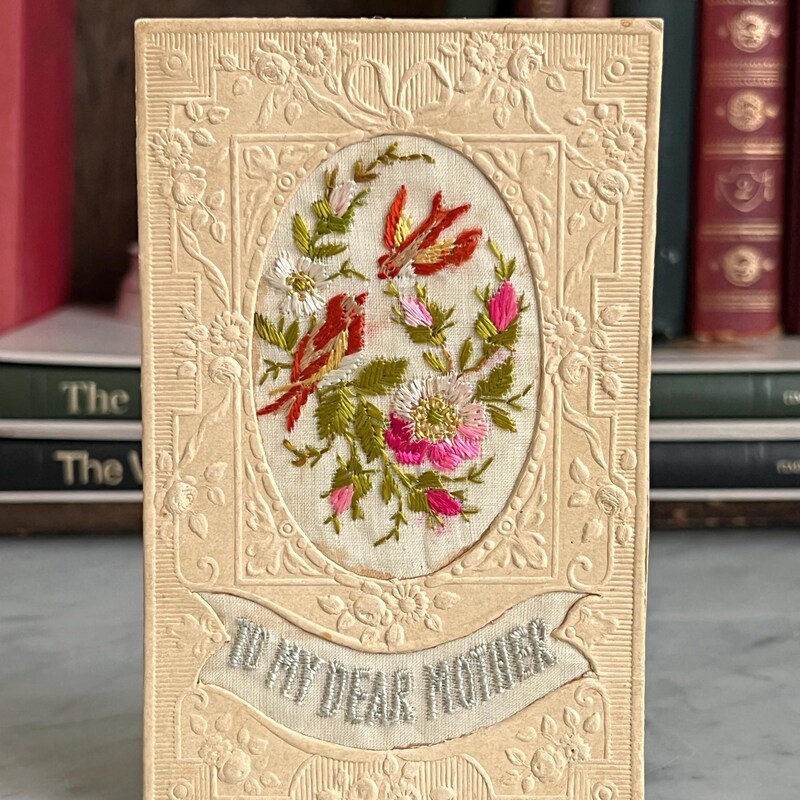 Embroidered Postcard - Etsy