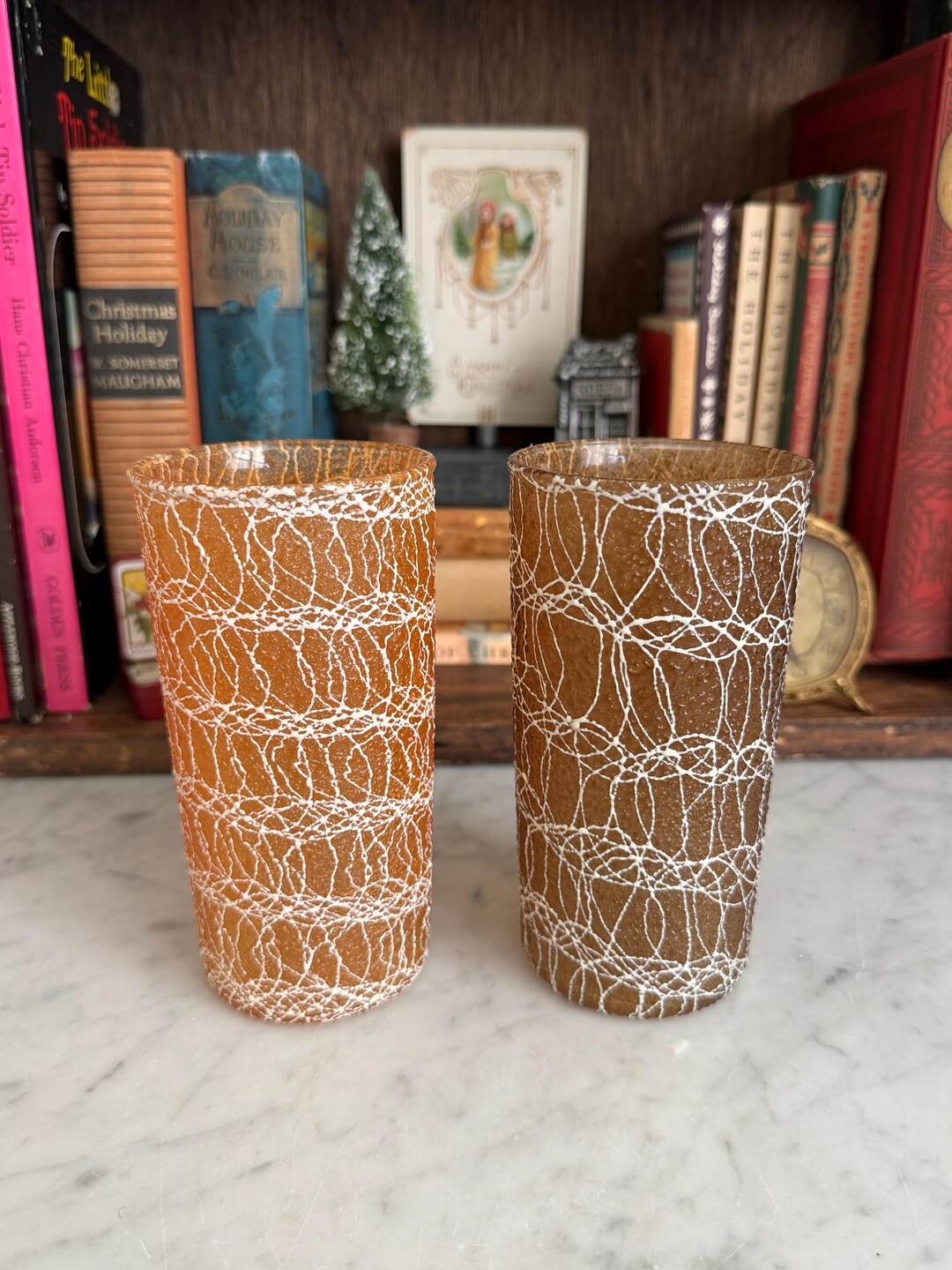 Vintage Mid-century “shat-r-pruf” Spaghetti String Glasses – Color ...