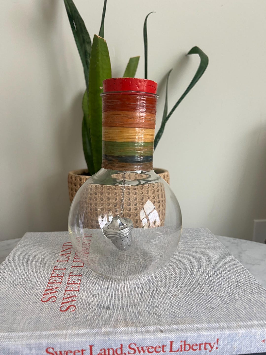 Rare Vintage Pyrex Coffee Pot – Rattan Lid, Mid-century Tea Infuser - Etsy