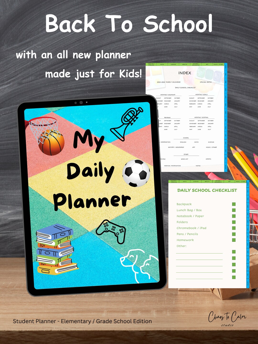 STUDENT PLANNER | Digital Planner | 2324 Planner | Grade School | iPad ...