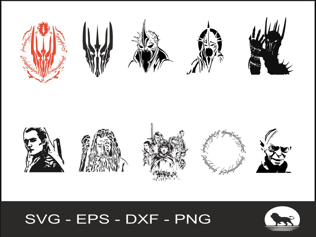 LOTR Svg Bundle Gandalf Svg Gollum Svg Archivo de corte - Etsy España