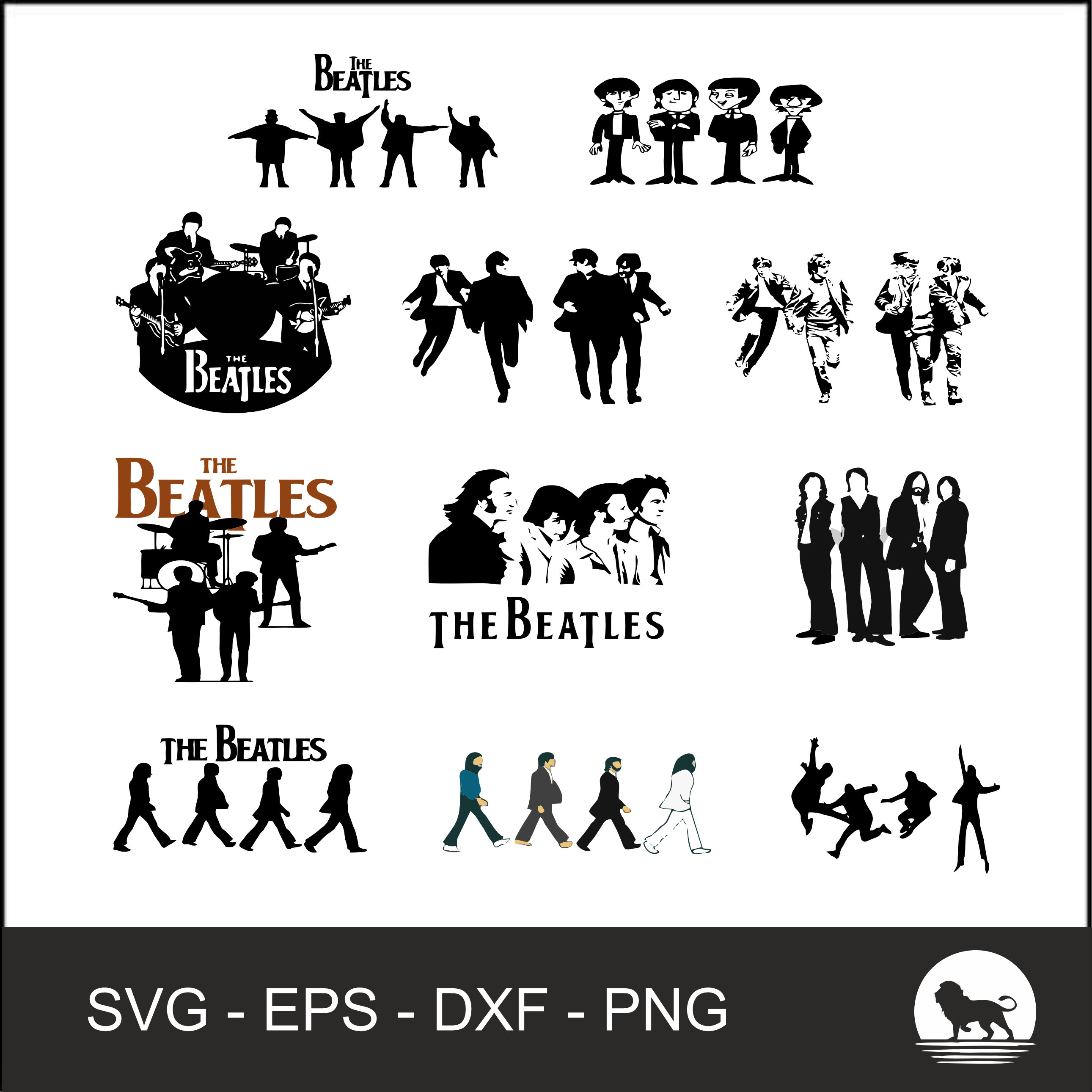 The Beatles Silhouette Vector
