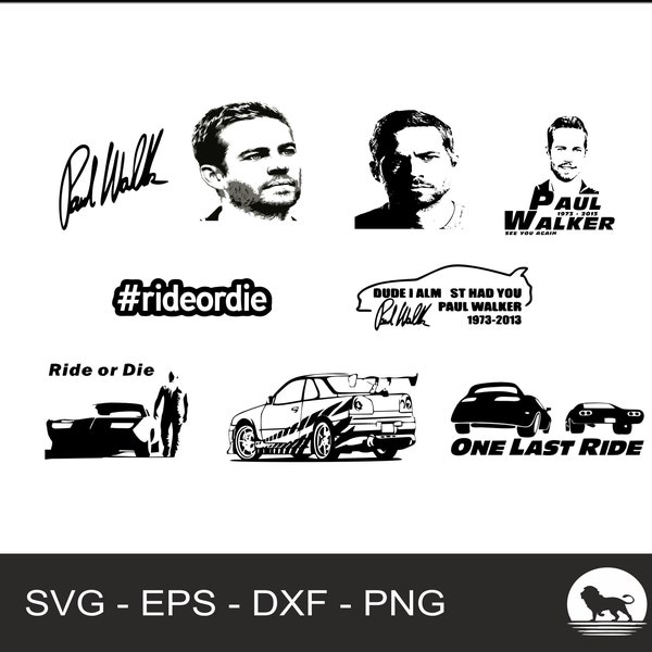 Paul Walker Svg - Etsy UK