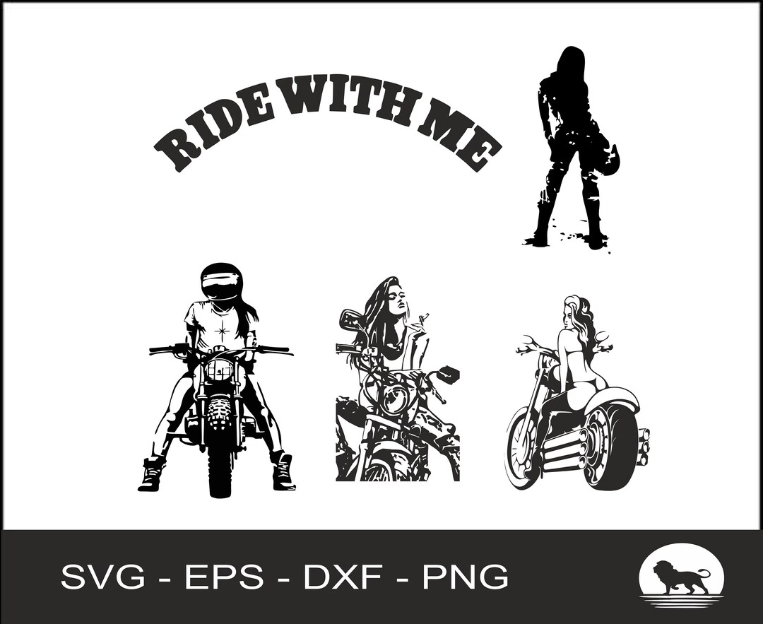 Biker Woman SVG Clipart Lady Biker Svg Motorbike Rider Svg - Etsy Portugal